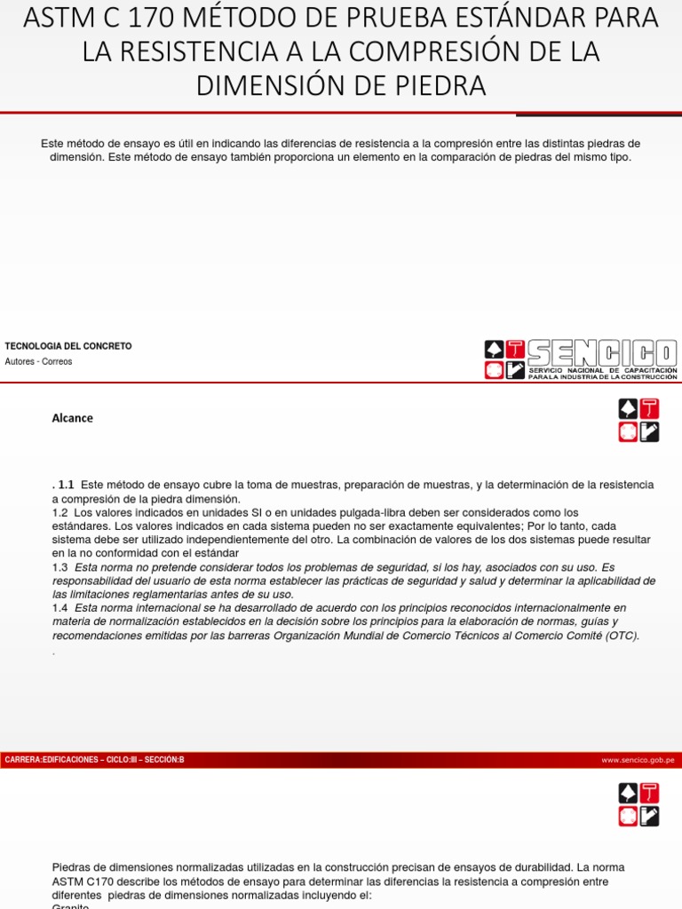 Astm C 170 - CARBAJAL SENCICO | PDF | Hormigón | Informática y ...