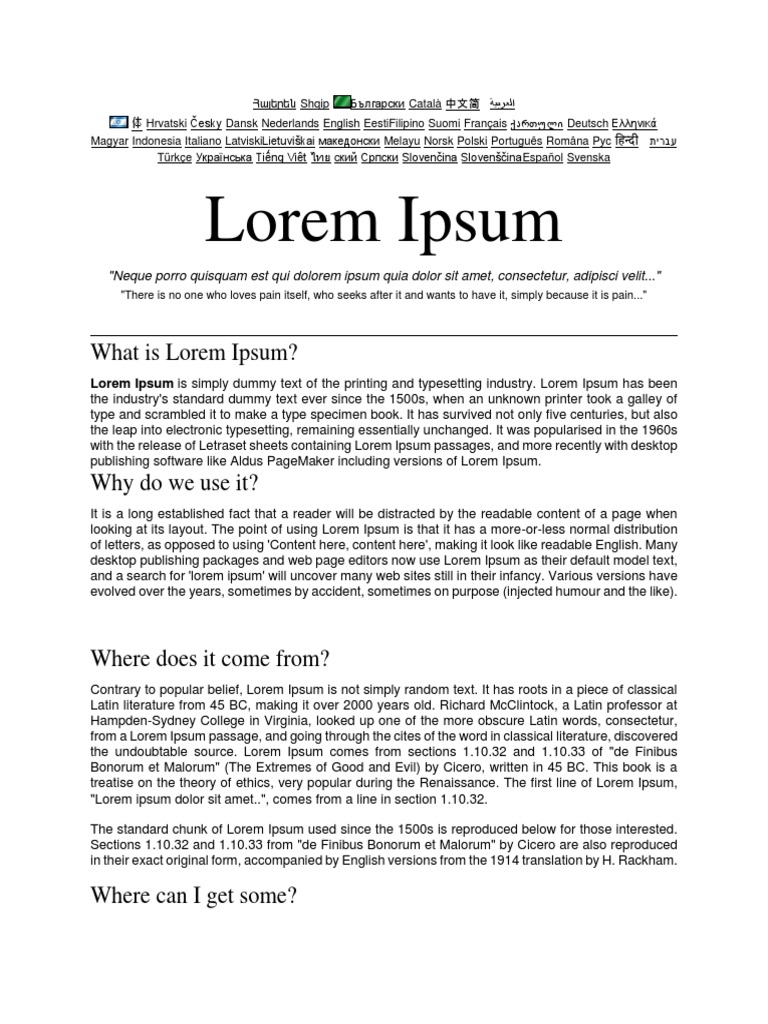 What Is Lorem Ipsum? | PDF