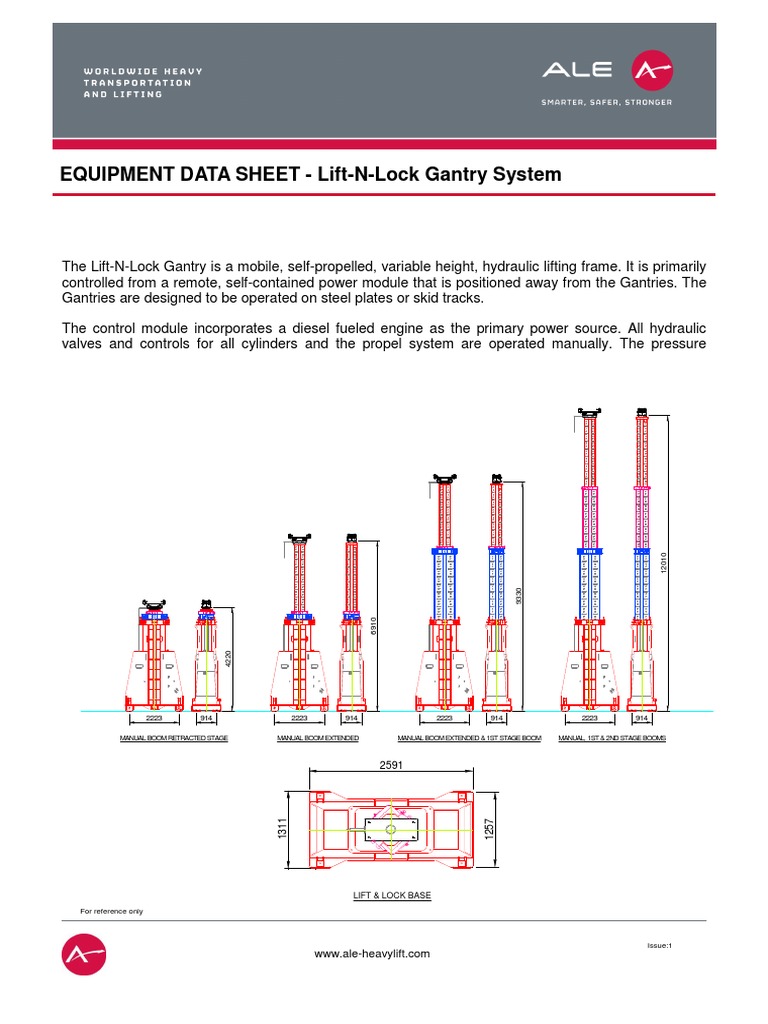 Equipment Data Sheet Lift N Lock | PDF | Elevator | Mechanical Engineering