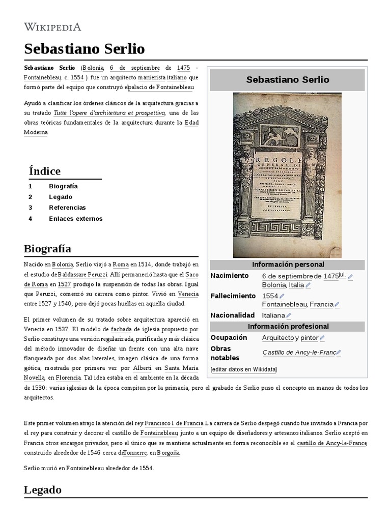 Sebastiano Serlio | PDF | Diseño arquitectonico | Arquitectura