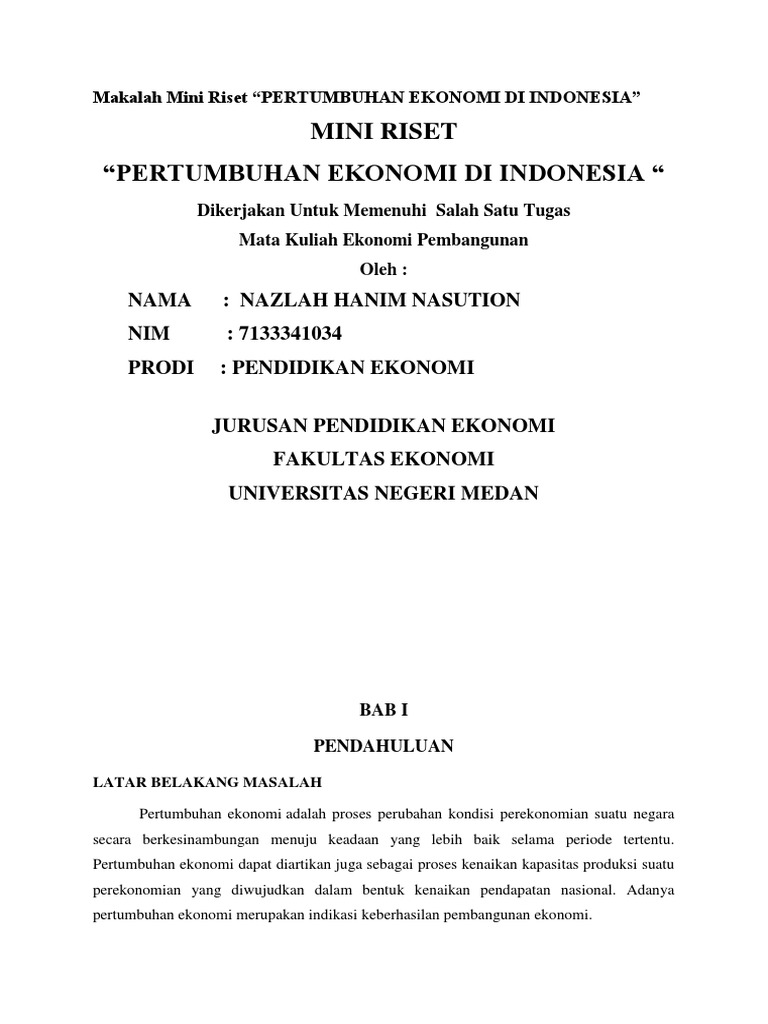 Makalah Mini Riset | PDF