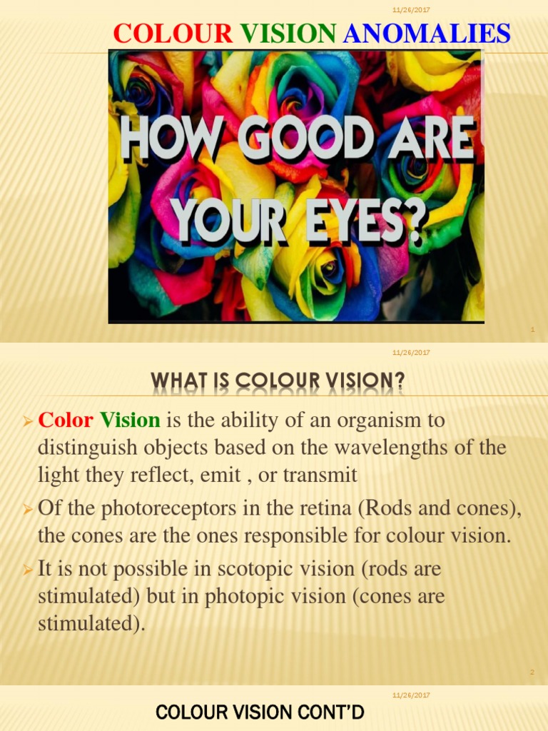 Understanding Colour Vision Anomalies | PDF | Color | Qualia