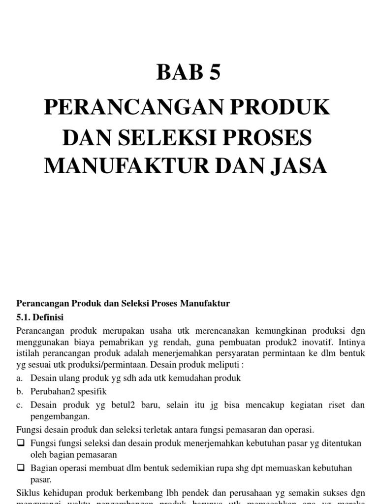 5 Perancangan Produk | PDF