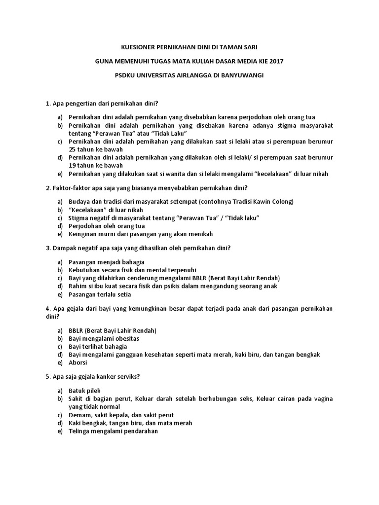 Pre Dan Post Test | PDF