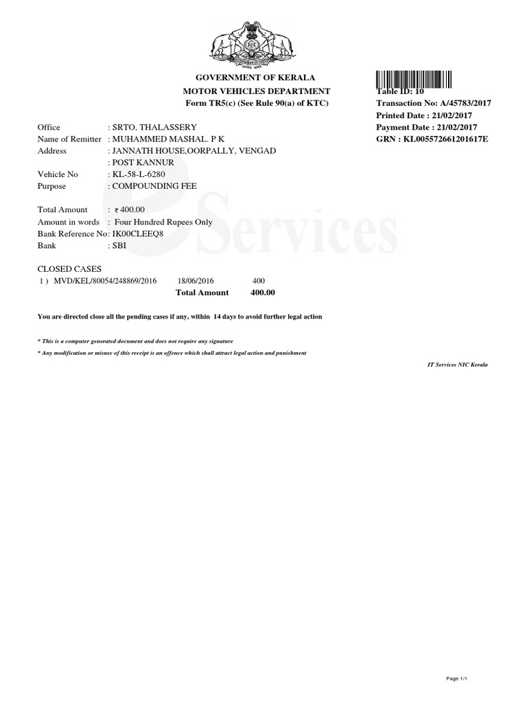 Sbi Challan Template | PDF | Services (Economics) | Government