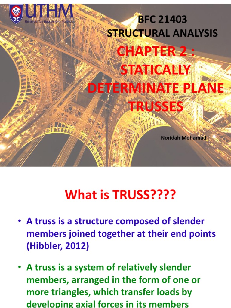 Struc Analysis Chapter 2 | PDF | Truss | Engineering