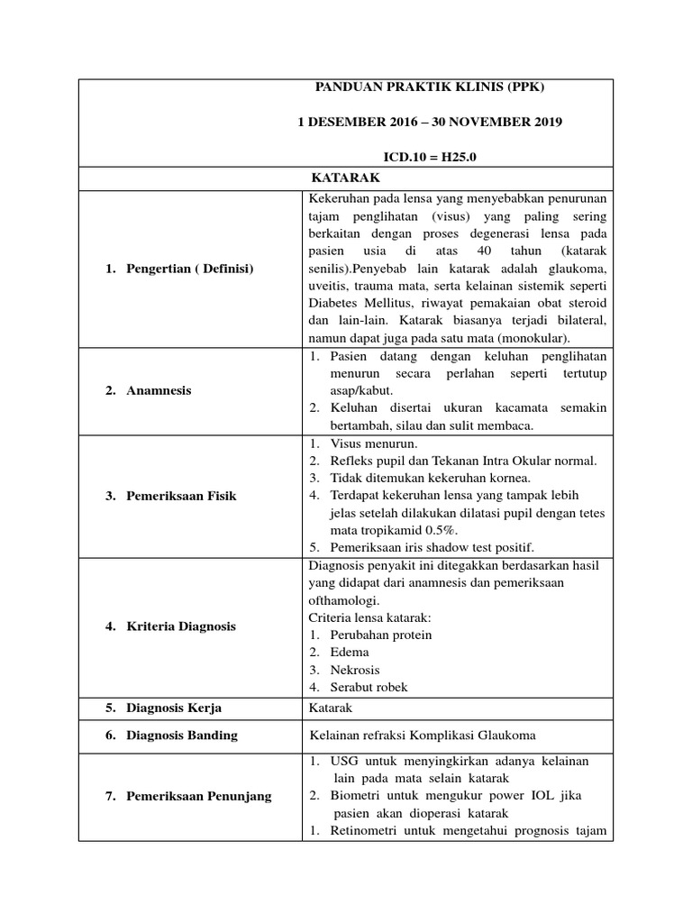 PPK Mata Katarak | PDF