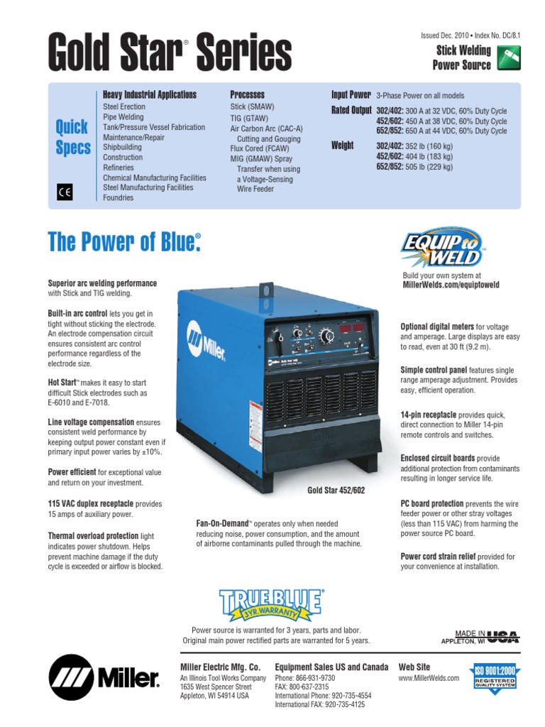 MIller Welding Machine DC8-1 PDF | PDF | Switch | Welding