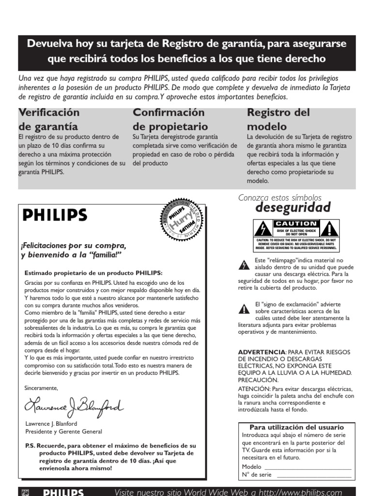 Philips 42fd9954 17s Dfu Esp | PDF | Monitor de computadora | Enchufes ...