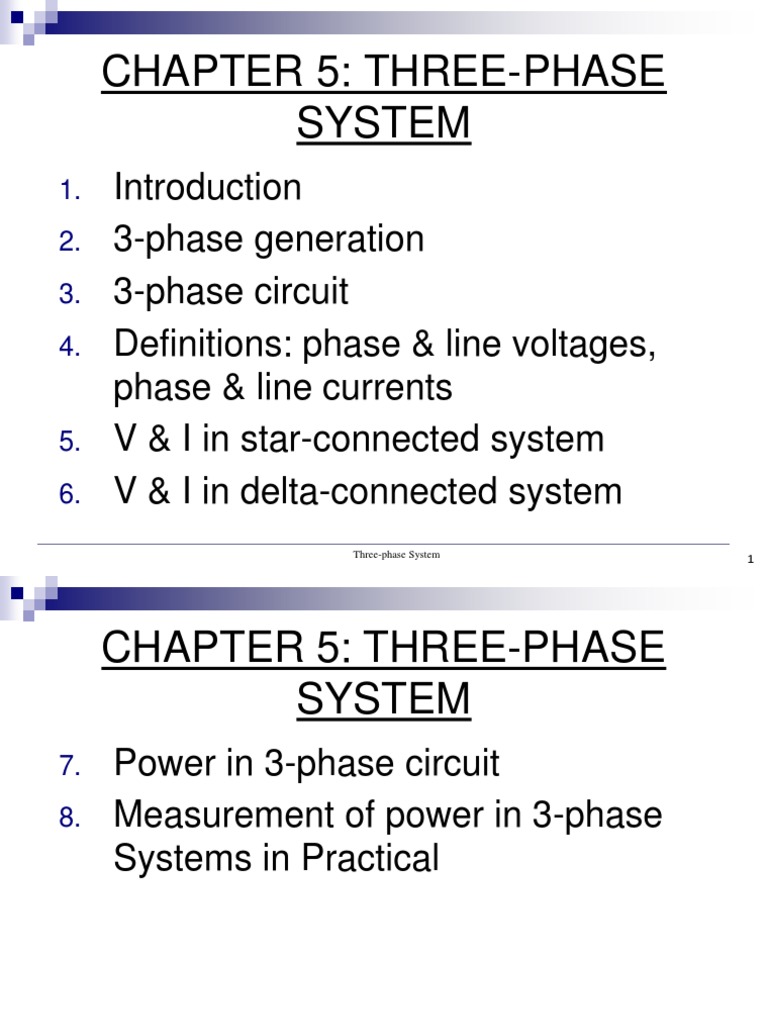 Chapter 5 (AC Three Phase) | PDF | Power Engineering | Electricity