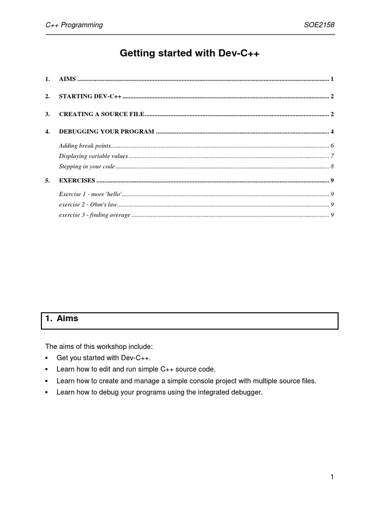Dev C++ Debugging | Download Free PDF | Computer Program | Programming