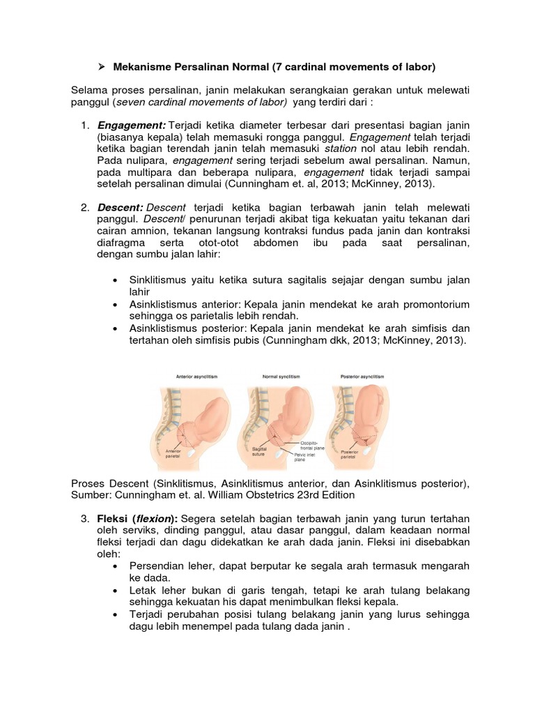 Mekanisme Persalinan Normal | PDF