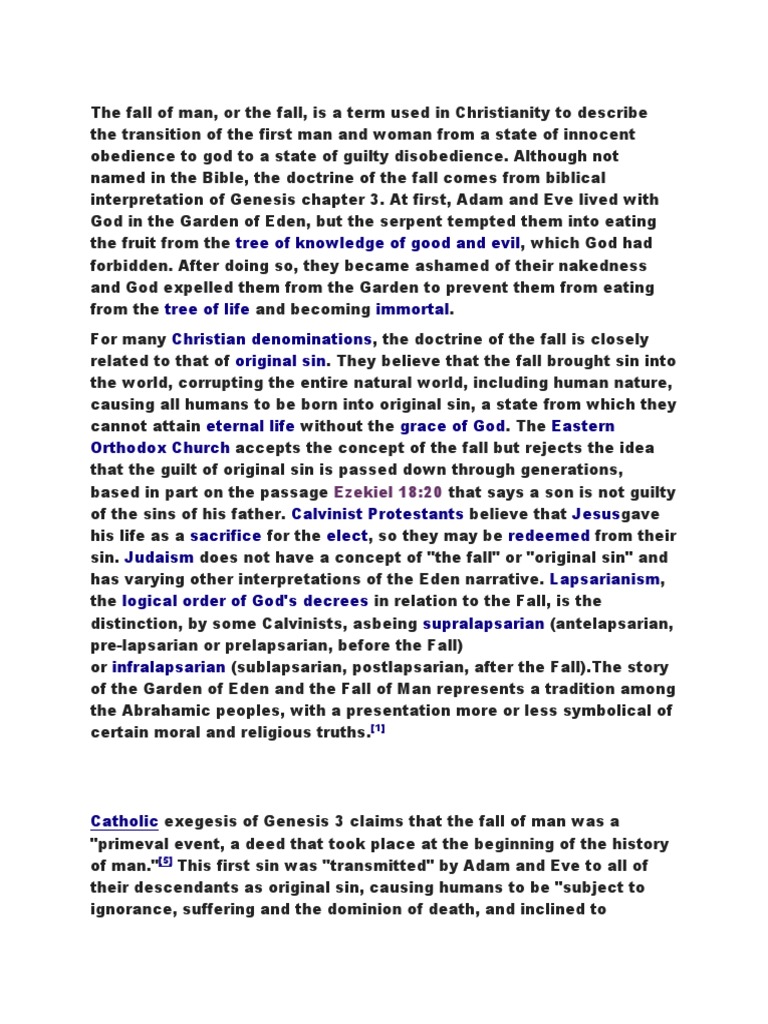 The Fall of Man | PDF | Original Sin | Western Philosophy