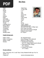 Aditya Bio-Data (Revised) | PDF