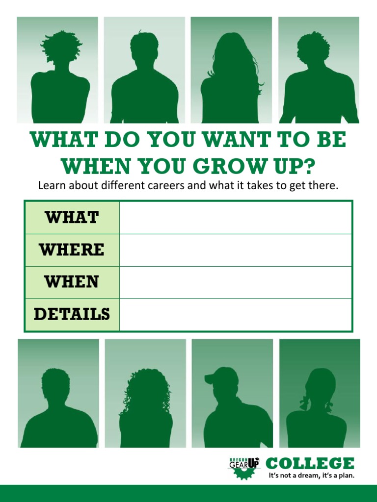 What Do You Want To Be When You Grow Up? | PDF | Business | Self ...