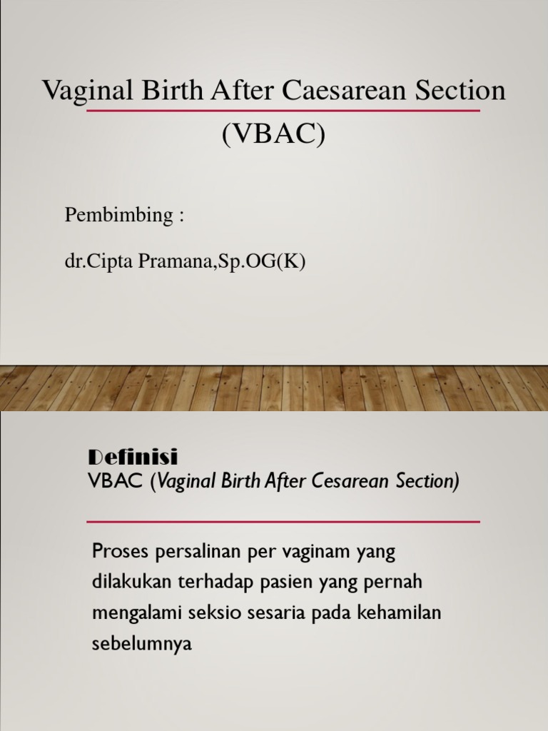 Panduan VBAC: Keberhasilan dan Risiko | PDF