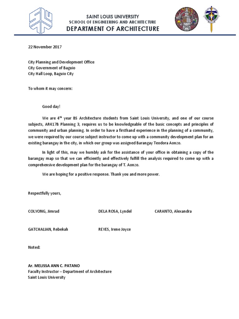 Letter of Request For Map | PDF | Cognition | Business