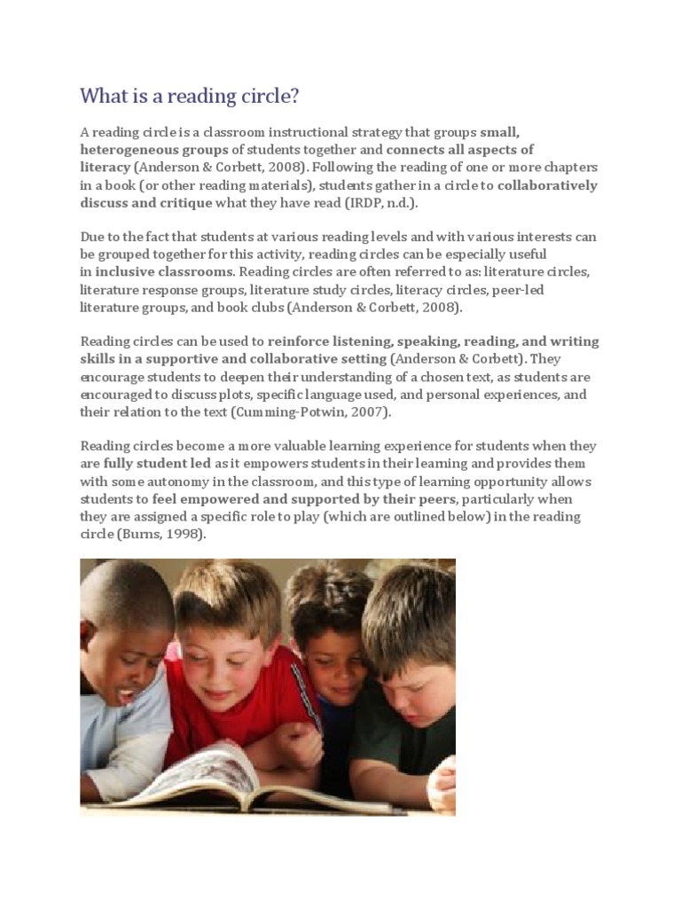 What Is A Reading Circle | PDF | Educational Assessment | Reading (Process)