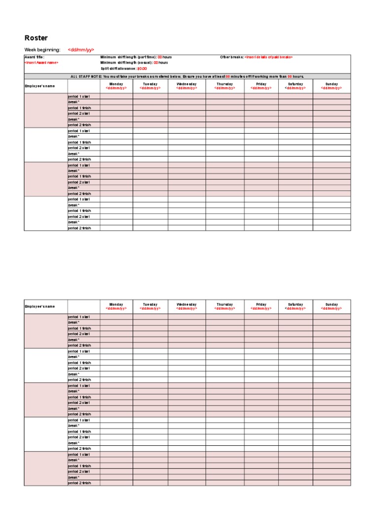 Roster Template | PDF | Government | Justice