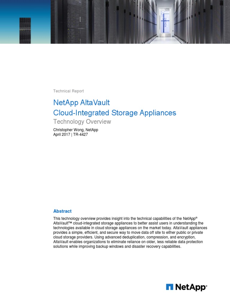 Netapp Altavault Guide | PDF | Backup | Cloud Computing