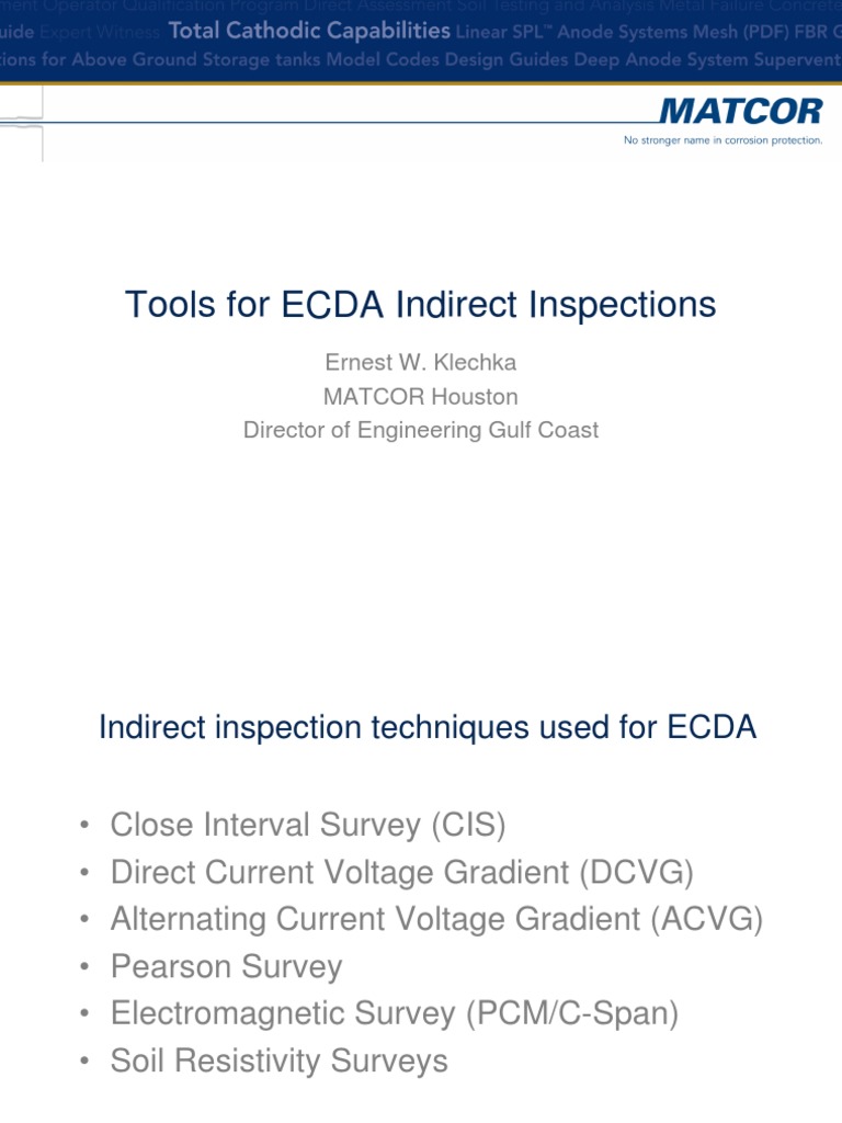 ECDA Indirect Inspections | PDF | Electromagnetism | Electrical Engineering
