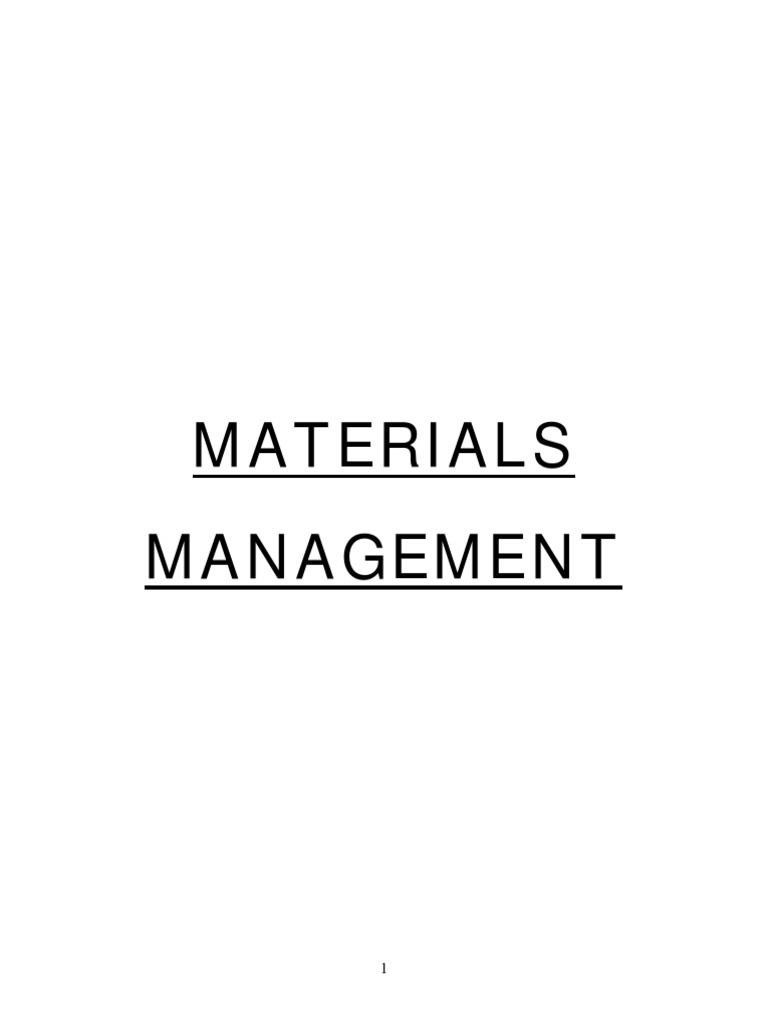 Materials Management | PDF | Inventory | Expense