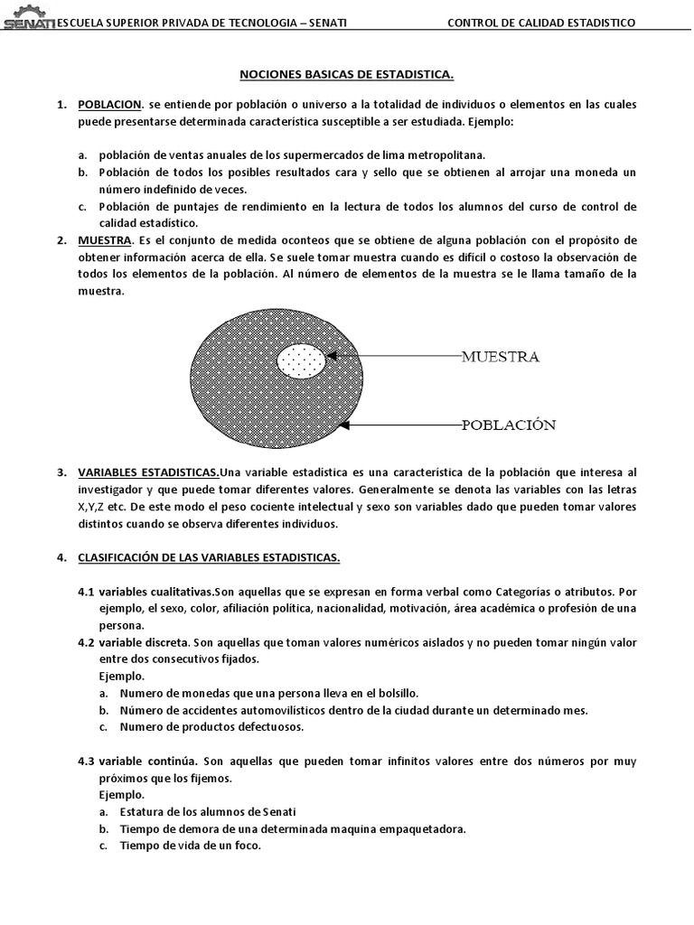 Nociones Basicas De Estadistica Pdf Media Estadísticas