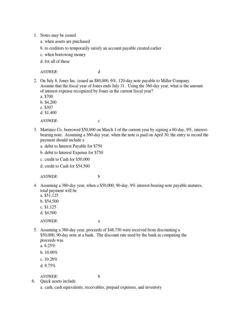 Calculating Interest Expense and Journal Entries for Notes Payable ...