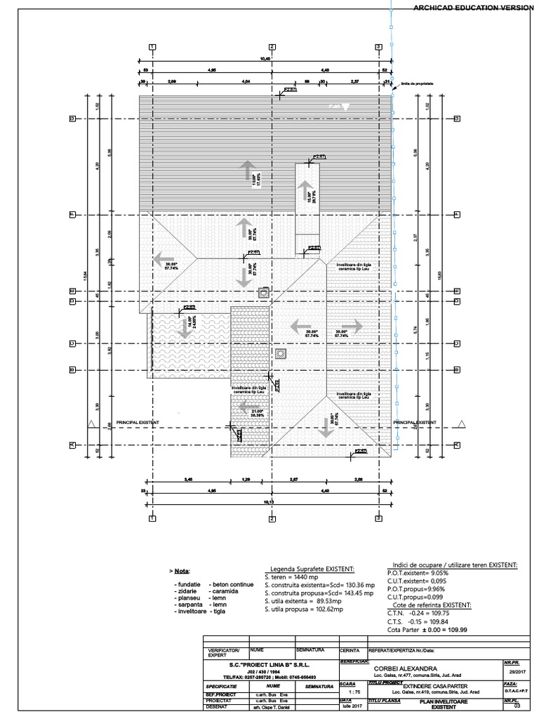 03 Plan Invelitoare Existent | PDF