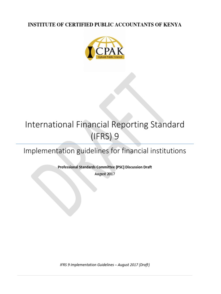 IFRS - 9 - Implementation - Guideline - Revised - by-ICPAK 2017 PDF | PDF | Credit (Finance ...