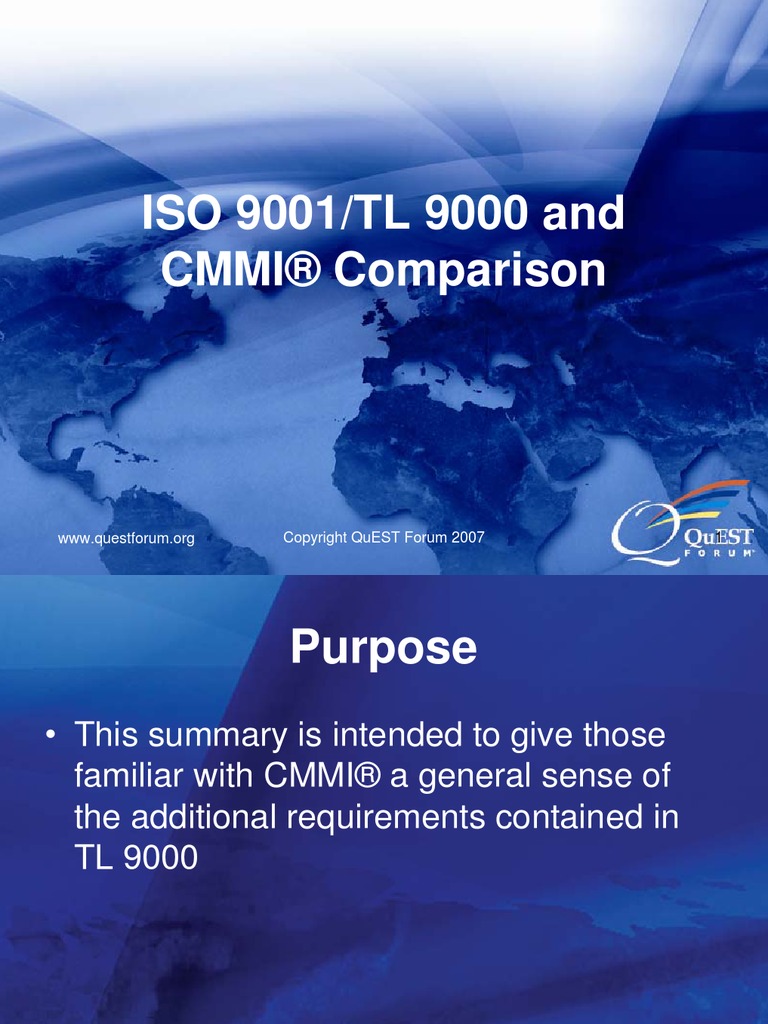 TL 9000 and CMMI Comparison | PDF | Product Lifecycle | Electrostatic ...