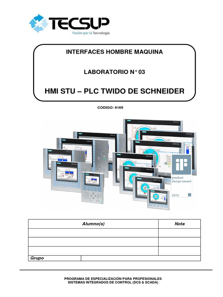 Lab 03 - Hmi - Hmi Stu y Twido | PDF | Scada | Ingeniería Informática