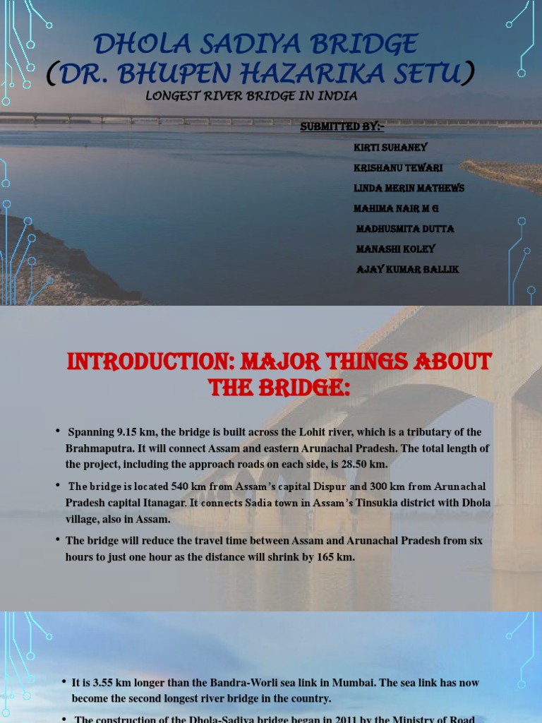 Dhola-Sadiya Bridge Overview and Impact | PDF | Road Transport | Transport