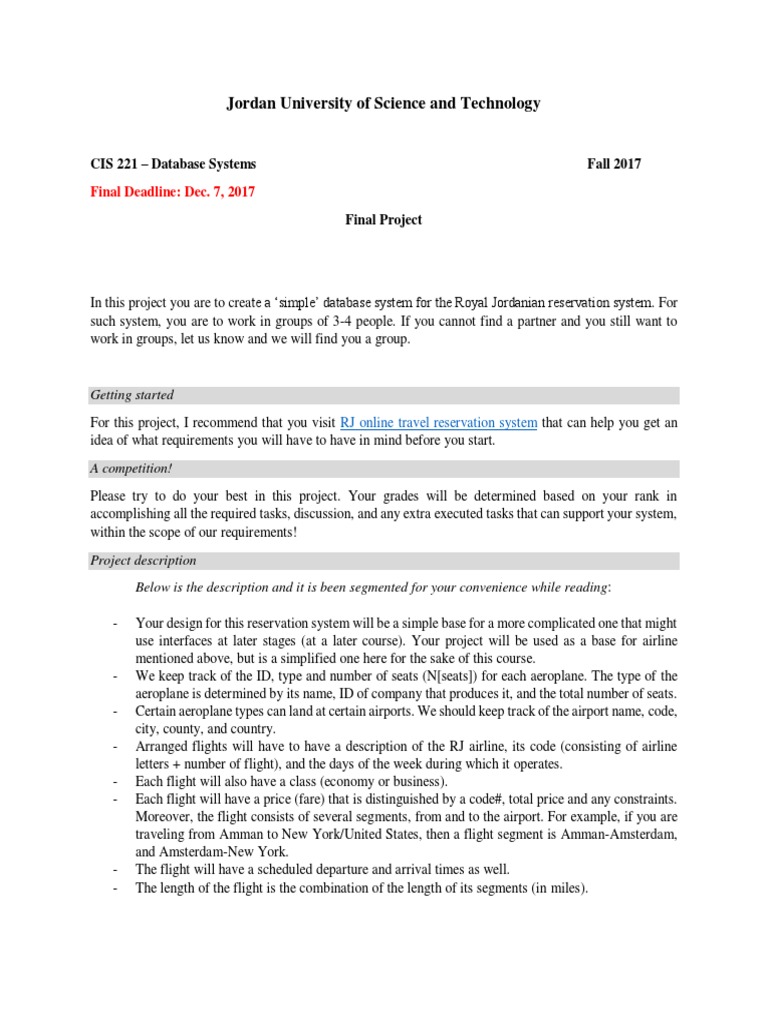 CIS 221 Final Project - Fall2017 | PDF | Relational Model | Databases