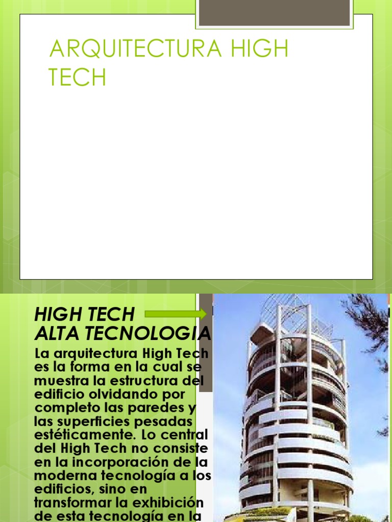 Arquitectura High Tech | PDF | Diseño arquitectonico | Arquitectura