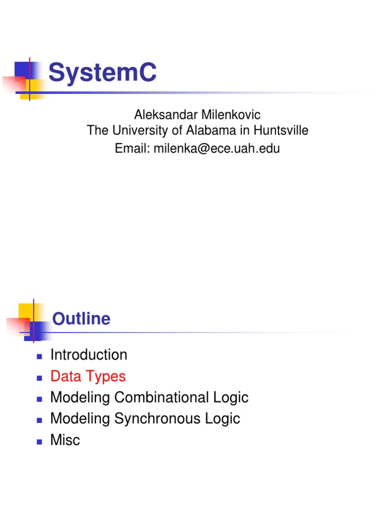 An Introduction to SystemC Data Types, Modeling Techniques, and Simulation | PDF | Data Type ...