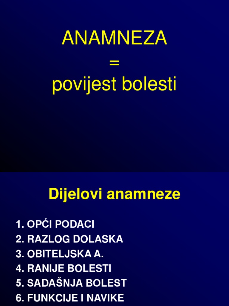 Anamneza | PDF