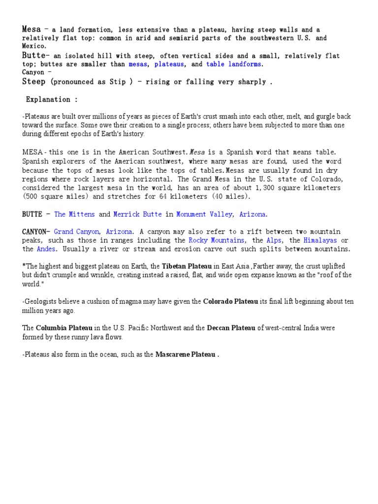 Talampas Explanation | PDF