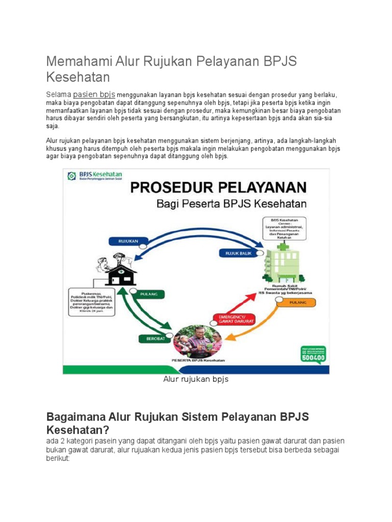 Memahami Alur Rujukan Pelayanan BPJS Kesehatan | PDF