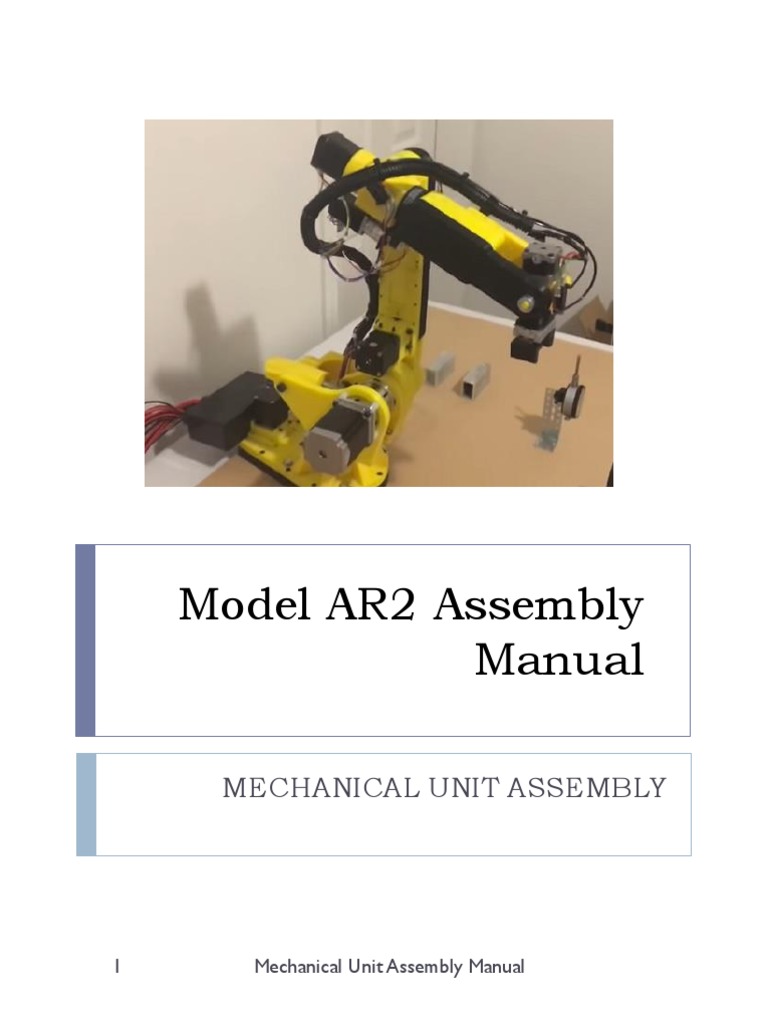 Manual - AR2 Robot Arm Assembly | PDF | Electrical Connector | Belt ...