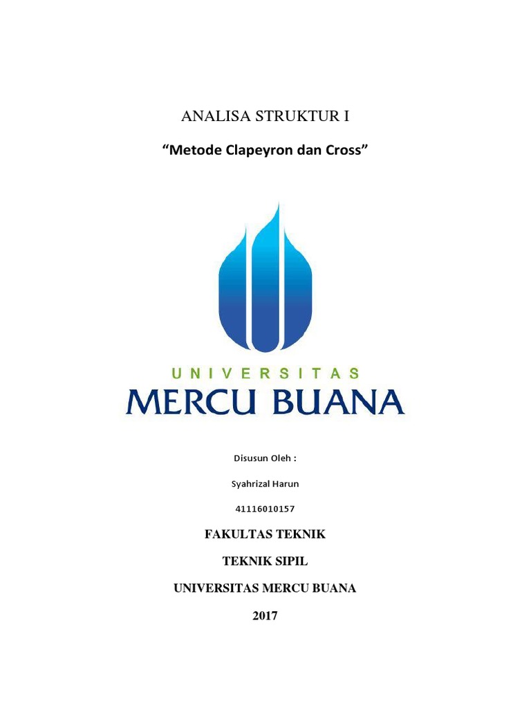 Penggunaan Metode Cross Pada Struktur Portal | PDF