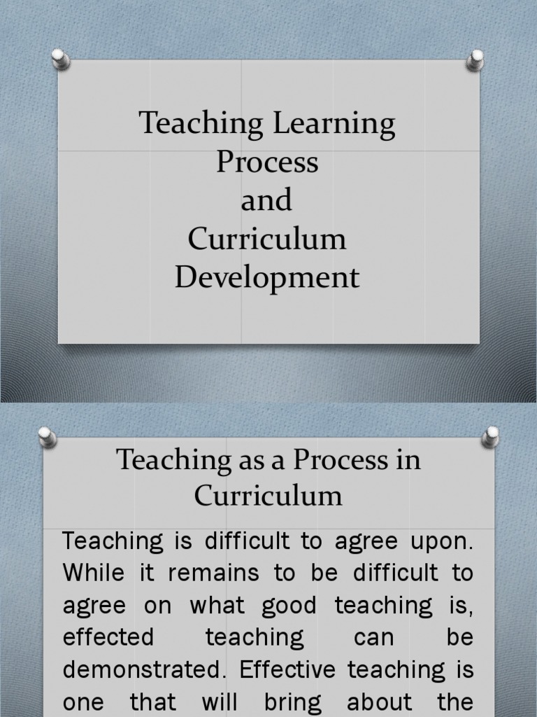 Teaching Learning Process | Download Free PDF | Learning Theory ...