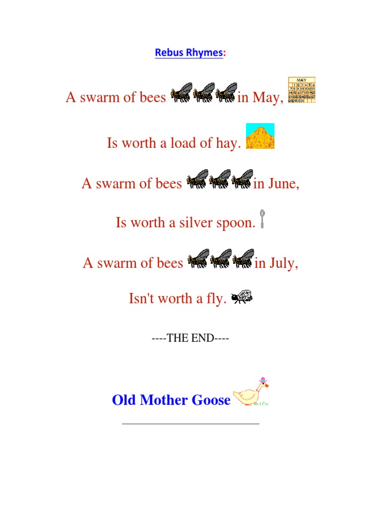 A Swarm of Bees in May,: Old Mother Goose | PDF