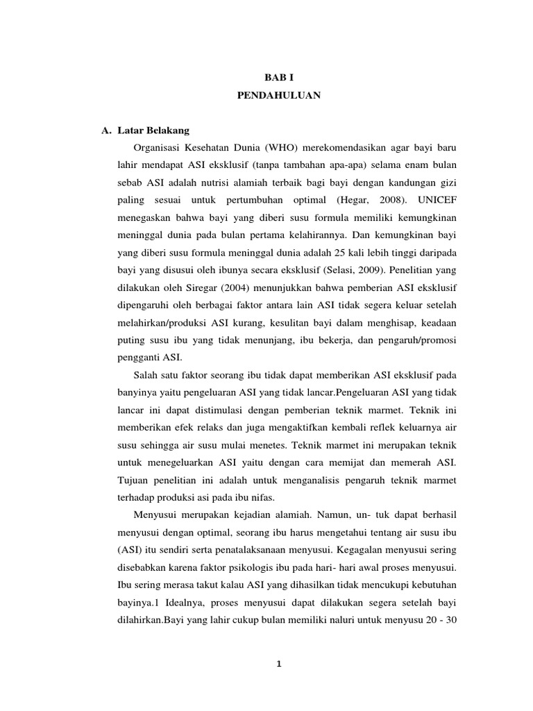 Teknik Marmet Untuk Memperlancar Produksi Asi | PDF