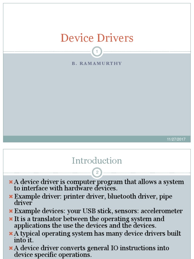 Device Driver Nov 14 | PDF | Device Driver | Operating System