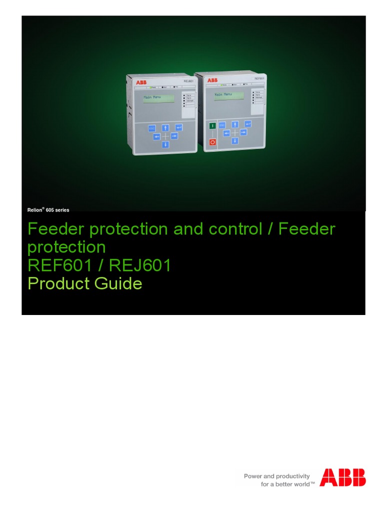 REF601 PG 1MDB07212-YN ENc | PDF | Relay | Transformer