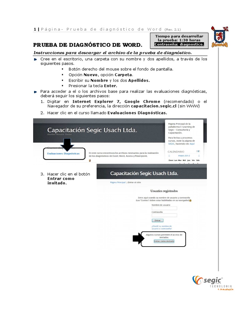 Prueba de Diagnostico Word | Microsoft Word | Archivo de computadora