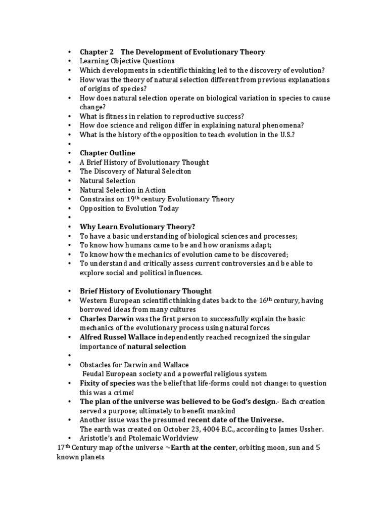Chapter 2 The Development of Evolutionary Theory | PDF | Natural ...