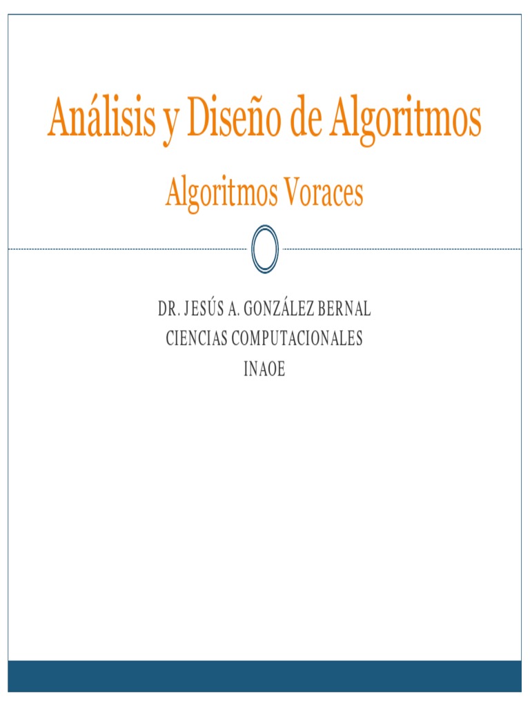 Algoritmos Voraces PDF | PDF | Programación dinámica | Matemáticas ...