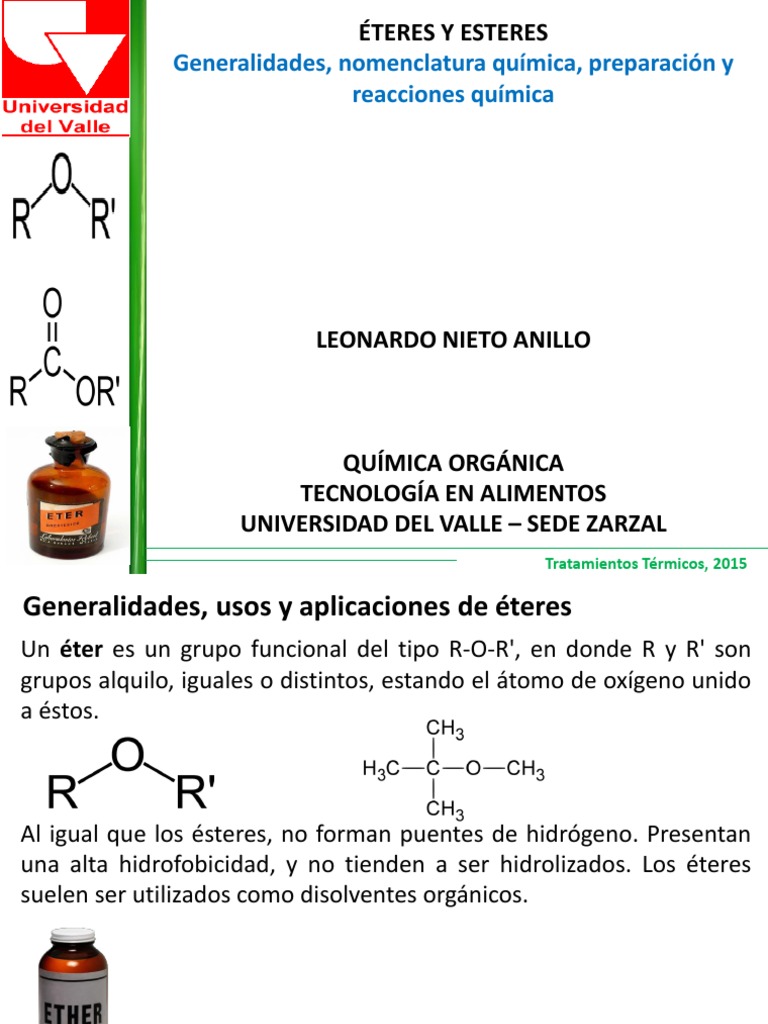 Eteres y Esteres | PDF | Ester | Éter